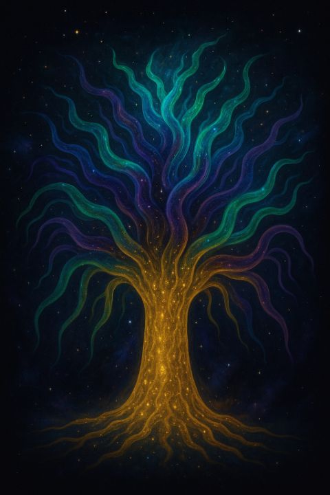 Cosmic Tree , Celestial Golden Soul - Inner Path Studio - Digital Art ...
