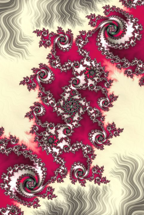 Red Spiral Fractals - Vickie Fiveash - Digital Art & AI, Abstract ...