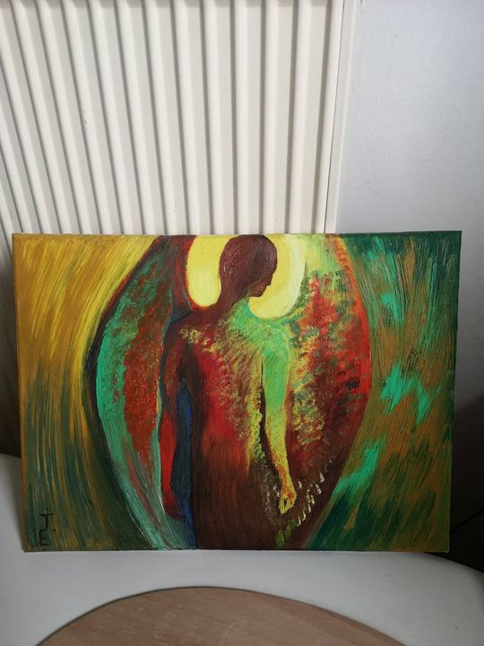 Red Angel - TURMASOVART - Paintings & Prints, Religion, Philosophy ...