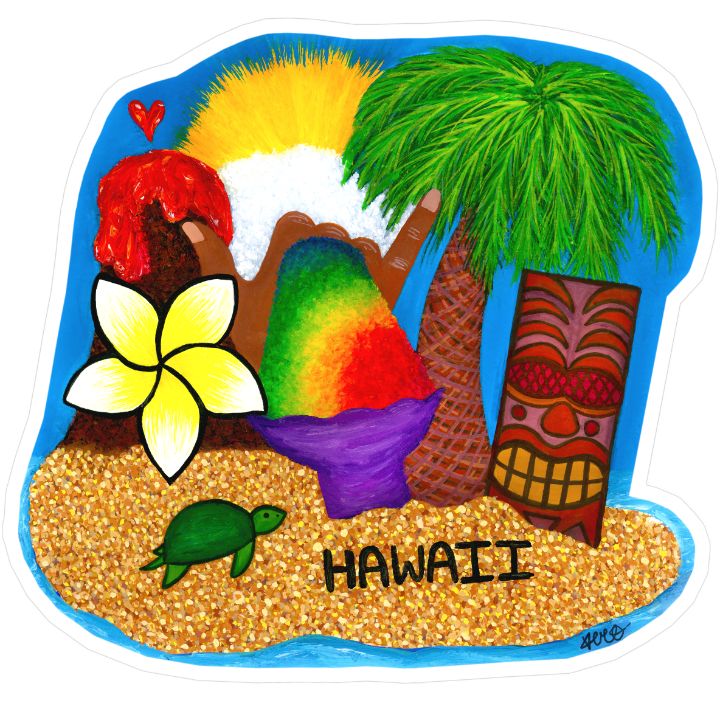 Hawaii Sticker - Vero's Visuals - Paintings & Prints, Landscapes ...