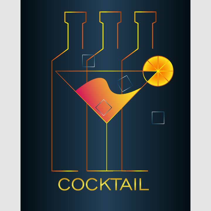 abstract minimal logo of a cocktail - Kotolmachoff - Digital Art & AI ...