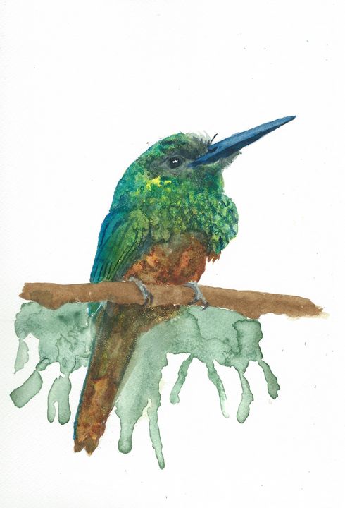 Bluish-frented Jacamar - REV Originals - Paintings & Prints, Animals ...