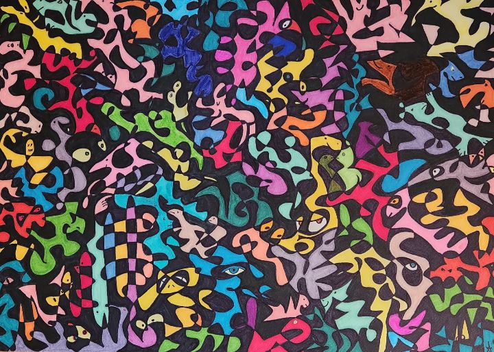 Bedlam 1 - Anton's Originals - Drawings & Illustration, Abstract ...