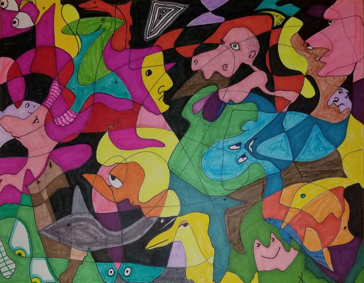 Bedlam 3 - Anton's Originals - Drawings & Illustration, Abstract ...