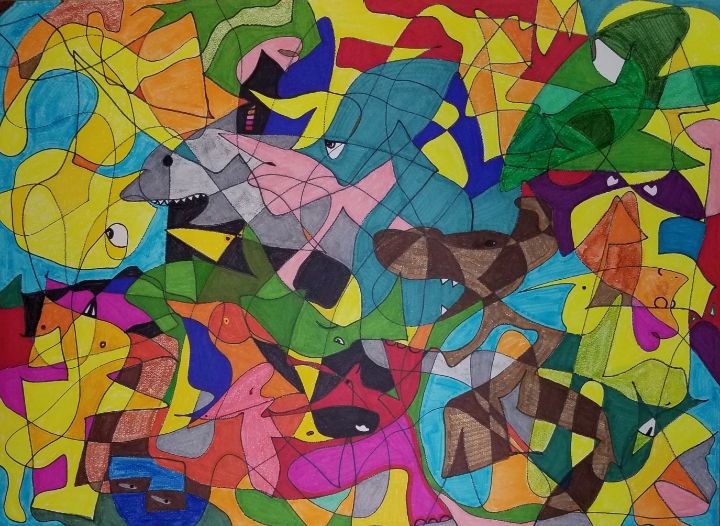 Bedlam 2 - Anton's Originals - Drawings & Illustration, Abstract ...