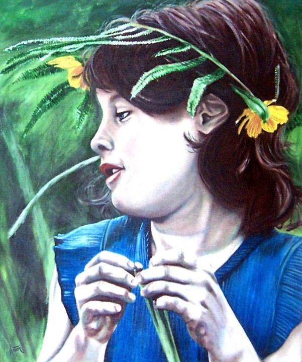 Flower Child - Anton's Originals - Paintings & Prints, People & Figures ...