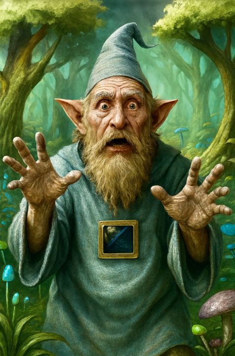 Startled Wizard - Anton's Originals - Drawings & Illustration, Fantasy ...