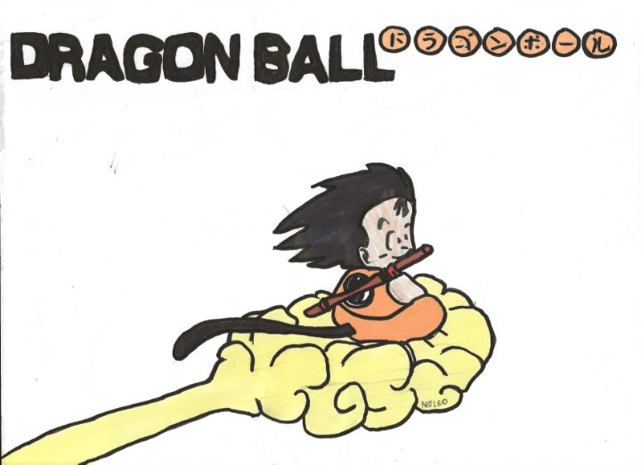 Kid Goku on Nimbus cloud - Notleo - Digital Art & AI, People & Figures ...