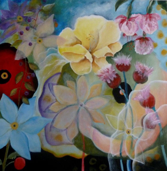 Mist Blooms - Nature Abstracted - Paintings & Prints, Flowers, Plants ...