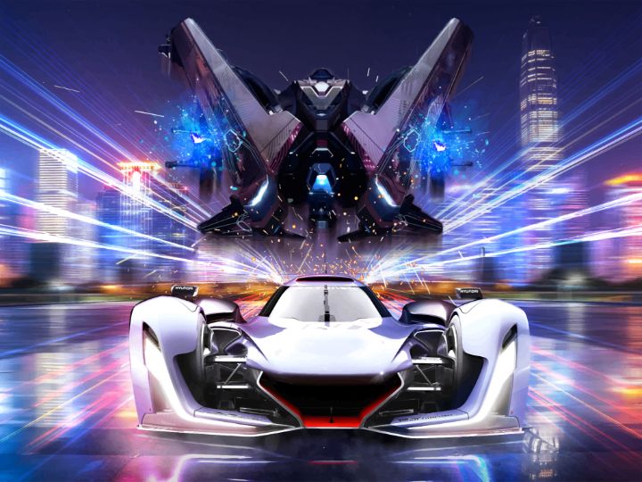 Cyber car - SUPERCARS-BIKES-SKATERS WALL ART - Digital Art & AI ...