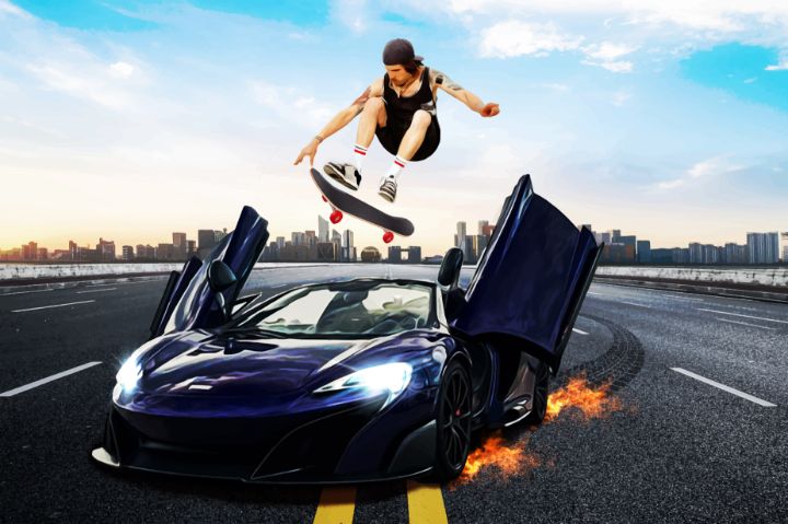 Next level skater - SUPERCARS-BIKES-SKATERS WALL ART - Digital Art & AI ...