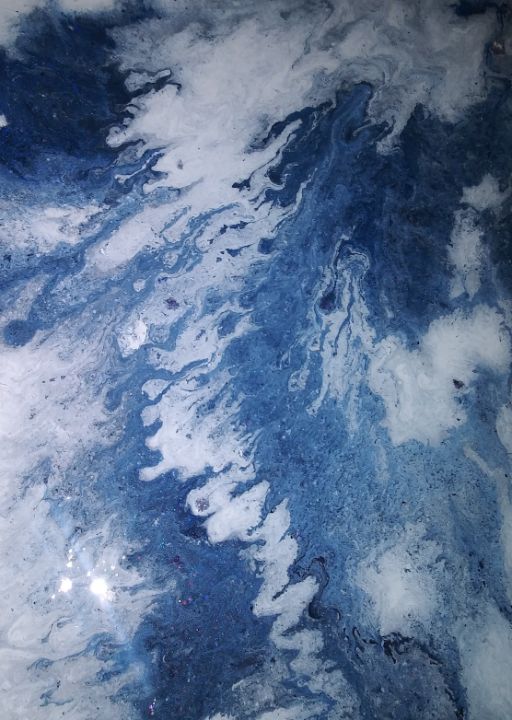 Blue tears - Fluorescent Flow - Paintings & Prints, Abstract, Color ...