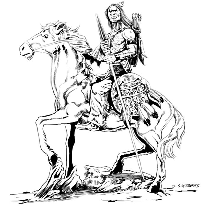 Native Warrior Drawings