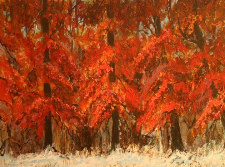 Red Leaf - Thomas Coulson - Paintings & Prints, Landscapes & Nature ...