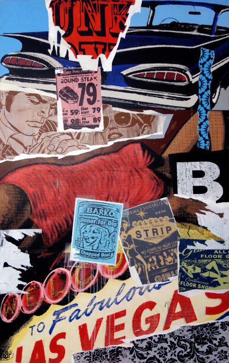 GET LUCKY - Bret Polok Art - Paintings & Prints, Abstract, Collage - ArtPal