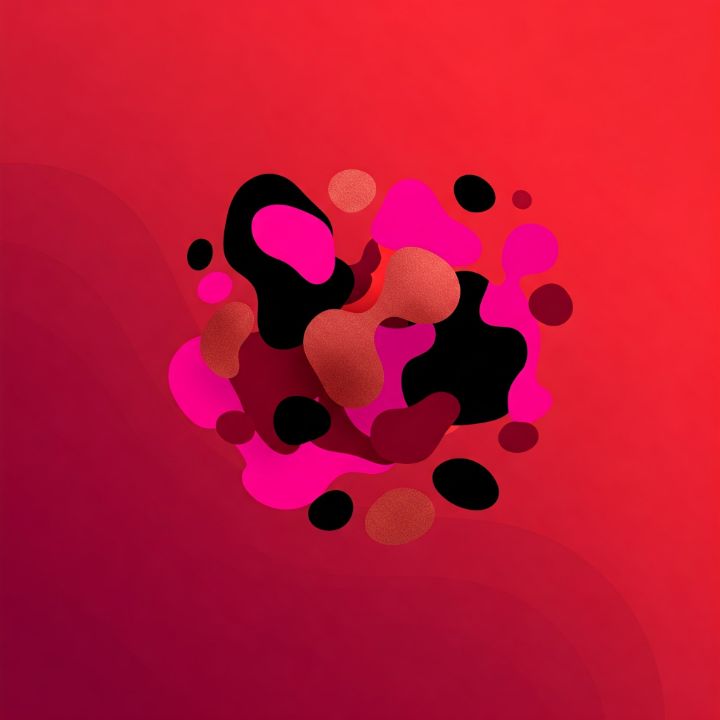 Red 2d Theory1 - Robert Anthony - Digital Art & AI, Abstract, Irregular ...