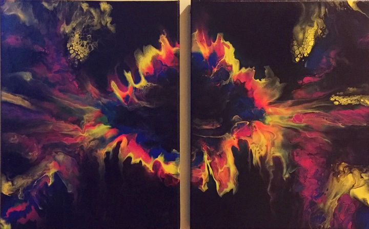 Neon Kiss - Cheryl A Thurston Art - Paintings & Prints, Abstract ...