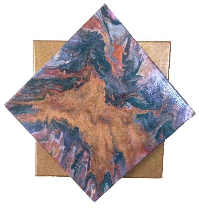 Diamond in Gold - Cheryl A Thurston Art - Paintings & Prints, Abstract ...