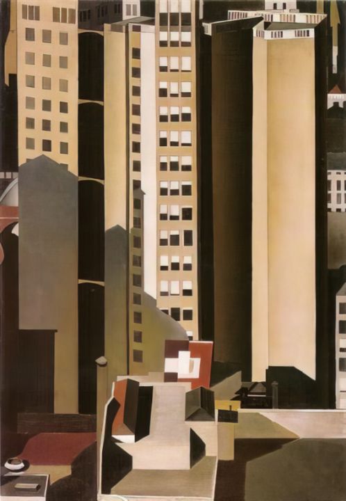 Skyscrapers - 1922 - Charles Sheeler - Paintings & Prints, Buildings ...