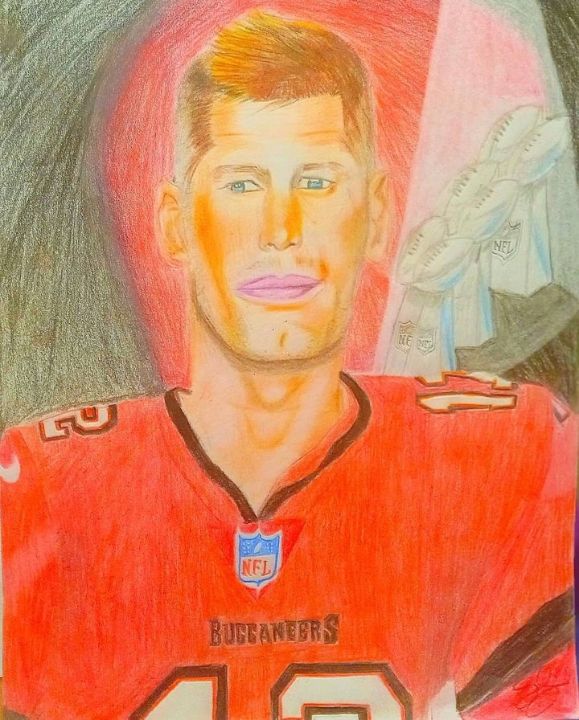2021 Tom Brady Superbowl - SHONNIE D - Drawings & Illustration, People ...
