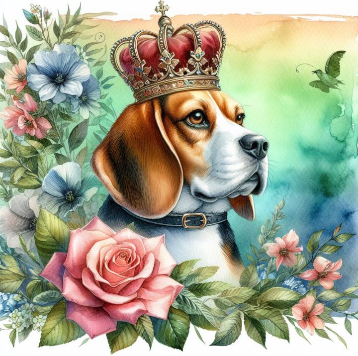 Royal Beagle Dog - Vale Art - Paintings & Prints, Animals, Birds ...