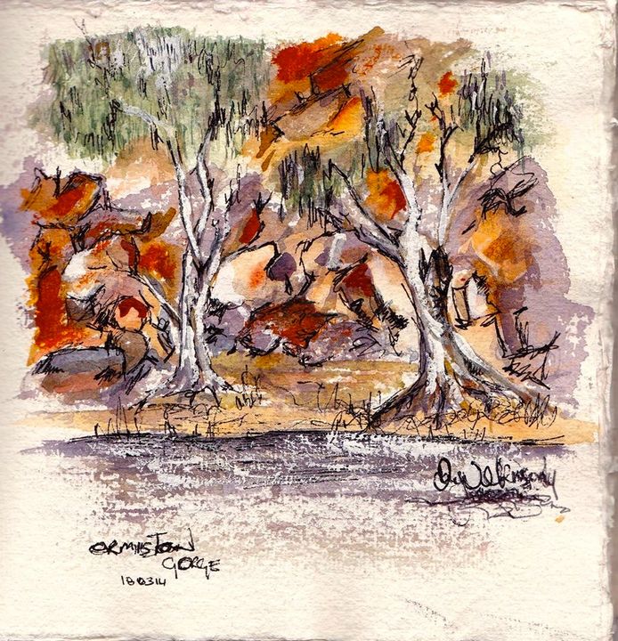 Ormiston Gorge - Terry Wilkinson - Paintings & Prints, Landscapes ...