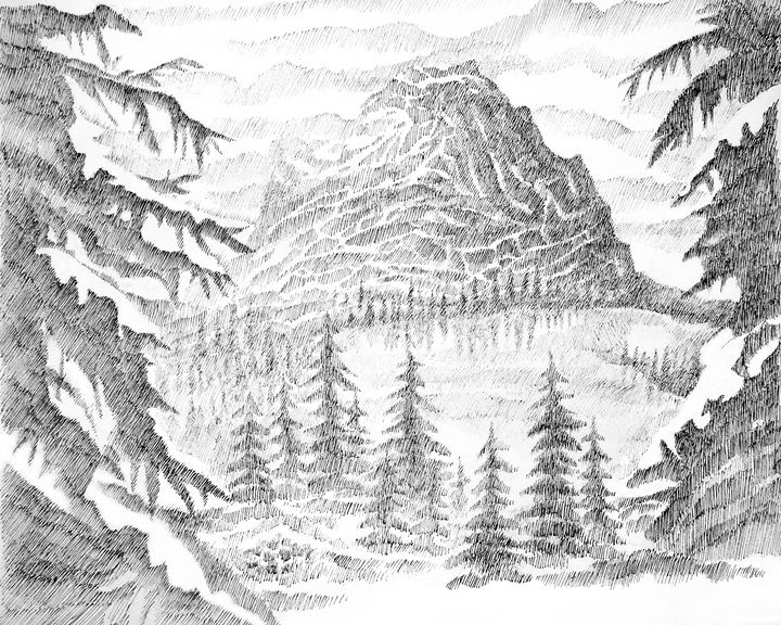 Cathedral Rock - Wend Art Gallery - Drawings & Illustration, Landscapes ...