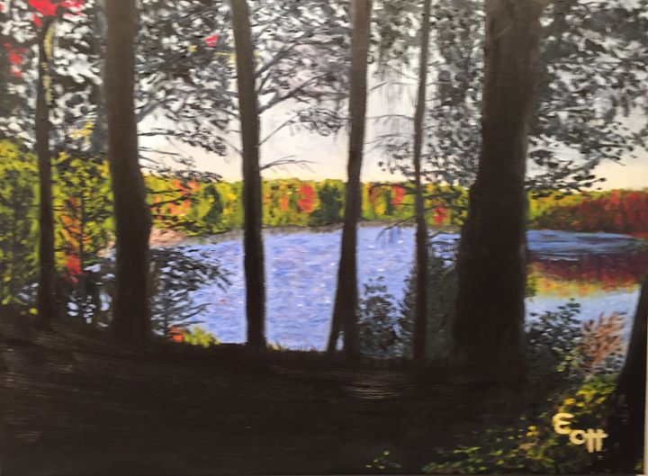 "Peeking through the trees" - Elena Ott - Paintings & Prints ...