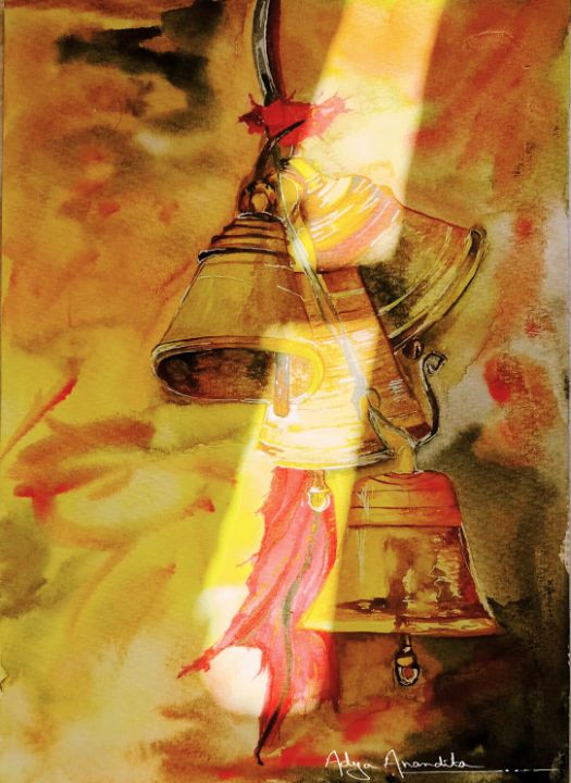 Temple Bell - arttale - Paintings & Prints, Abstract, Figurative - ArtPal