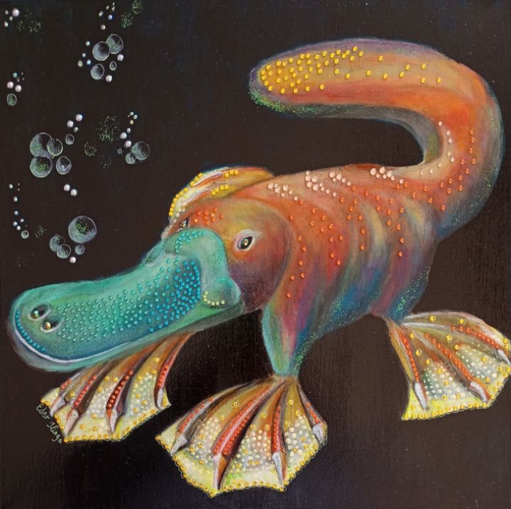 Mc.Ducky Patty - Kinga Eder - Paintings & Prints, Animals, Birds ...