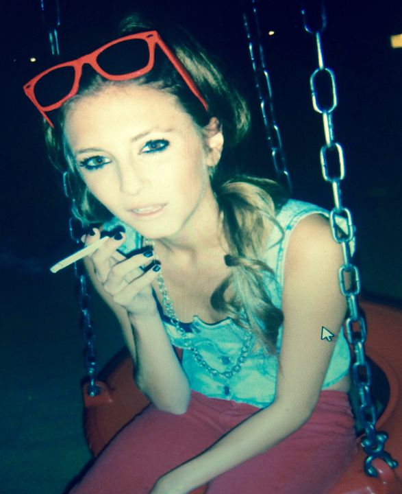 Smoking on a tire swing - Leah Robinson - Digital Art & AI, People ...