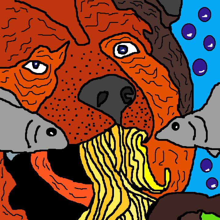 Bear Eating Spaghetti - Drawings From the Mind - Digital Art & AI ...