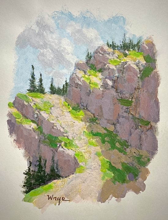 Risky Path - Michko Wrye - Paintings & Prints, Landscapes & Nature ...