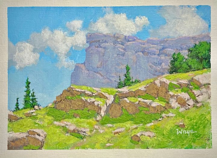 Distant Rocks - Michko Wrye - Paintings & Prints, Landscapes & Nature ...