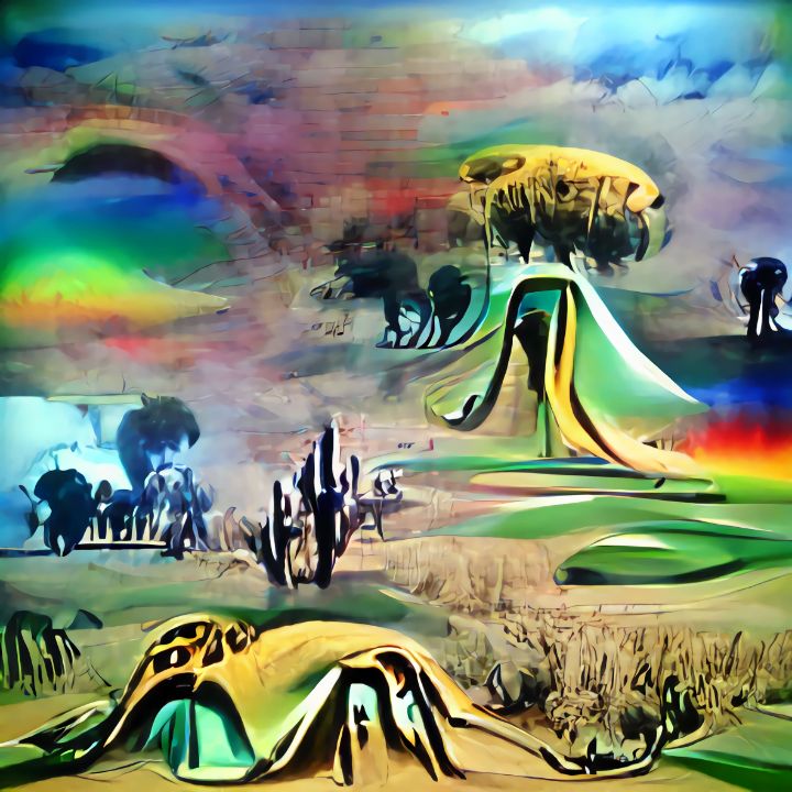 rainbowland savana outside of time - digitalabstract101 - Drawings ...