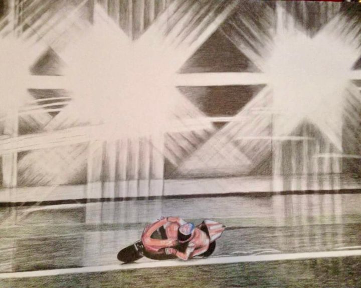 Motorcycle Race Qatar - Jessica Capizzi - Drawings & Illustration ...