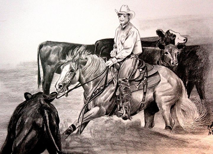 Palomino Cutting Horse - The Master's Hand - Drawings & Illustration ...