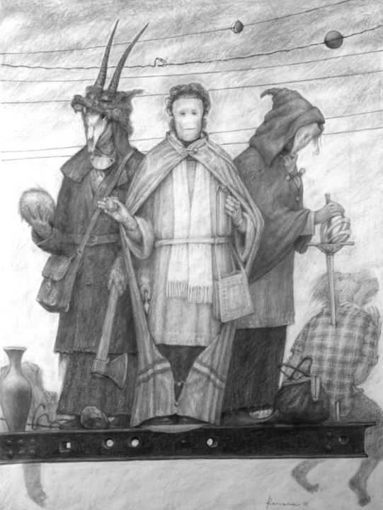 Three geniuses - Artist Ivanishchev Roman - Drawings & Illustration ...