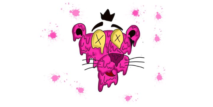 Drippy Pink Panther - Creativebynayture - Digital Art & AI, Abstract ...