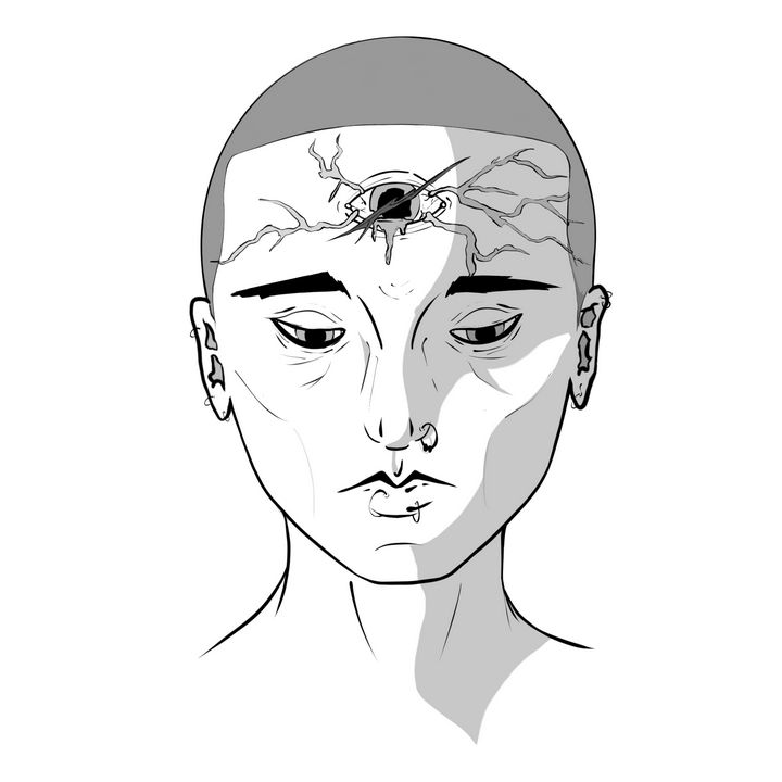 Dead Curse (Bald) - Isaac Grant Goniea - Digital Art & AI, Fantasy ...