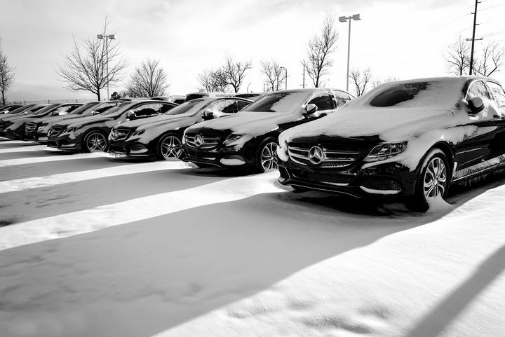 Lineup of Mercedes-Benz in the Snow - Social Shot - Photography ...