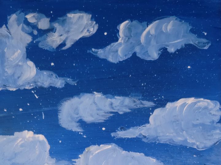 Quiet night - RebeccaNestor - Paintings & Prints, Landscapes & Nature, Skyscapes, Night Sky - ArtPal