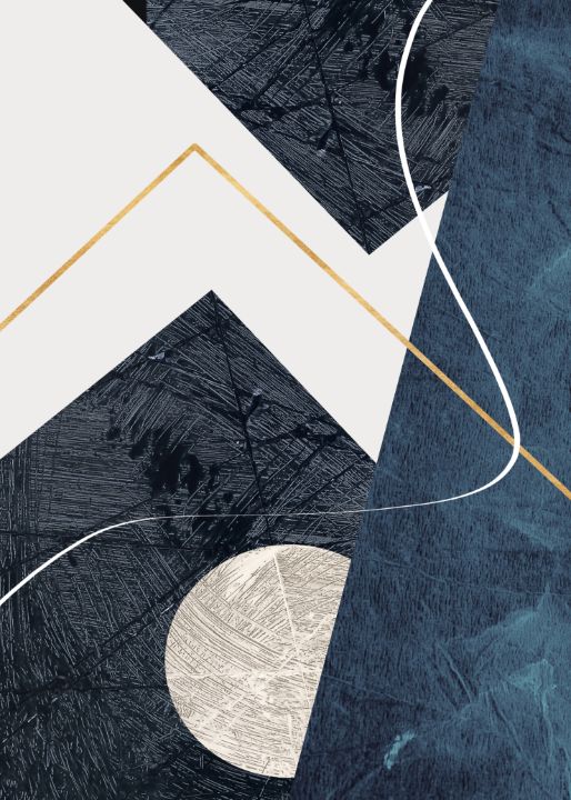 Modern Abstract Shapes Print - LuxFrame - Paintings & Prints, Abstract ...