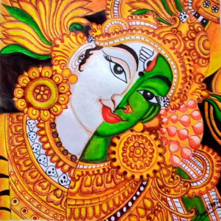 Mural painting of ardhanareeswara - Sree - Paintings & Prints, Religion ...