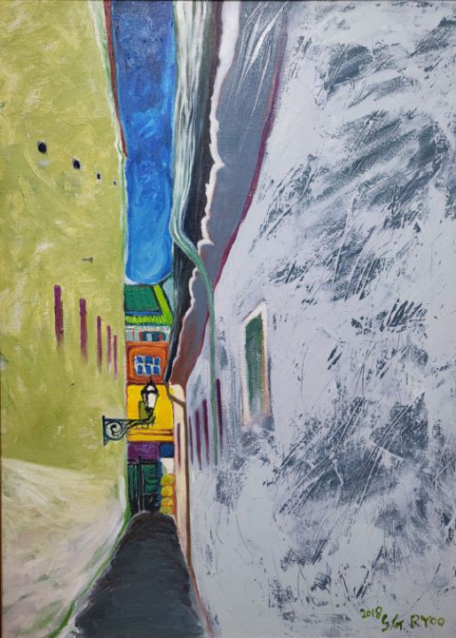 Alley - Soongui Ryoo - Paintings & Prints, Buildings & Architecture ...