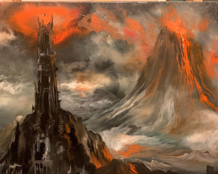 Sauron and Mount Doom - artbymeenakshi - Paintings & Prints, Fantasy ...