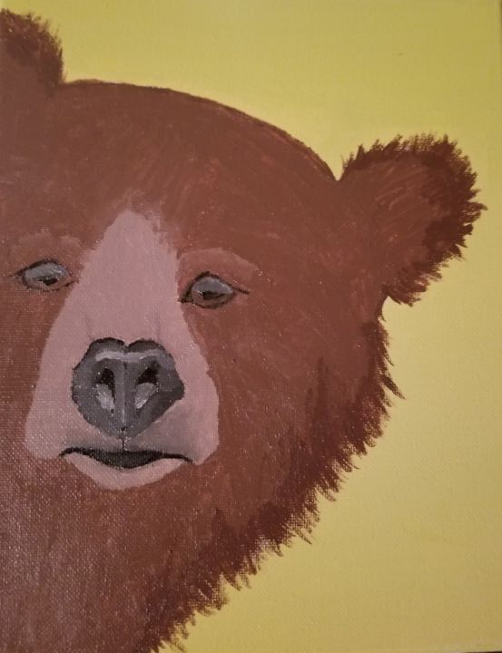 Curious Bear - Hailey Madsen - Paintings & Prints, Animals, Birds ...