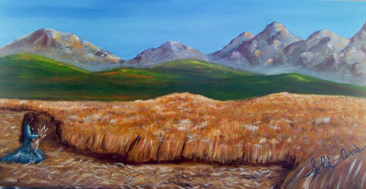 Ruth in the Wheat Field - Painting The Torah - Paintings & Prints ...