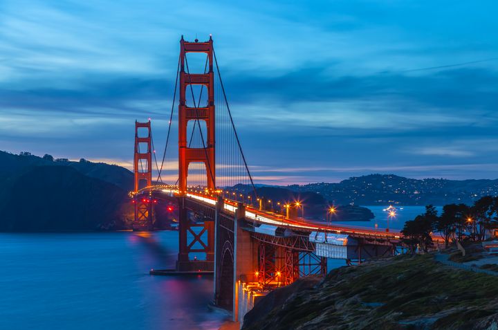 golden gate at nightfall - Jonathan Nguyen - Photography, Buildings ...