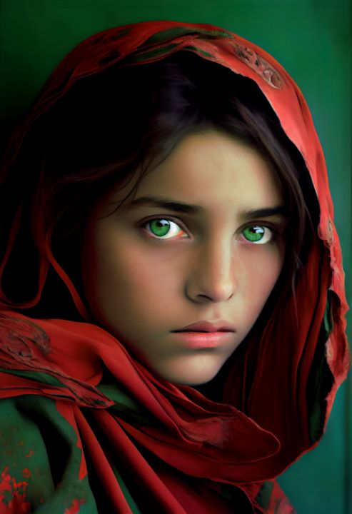La jeune fille Afghane aux yeux vert - The Imaginati - Photography ...